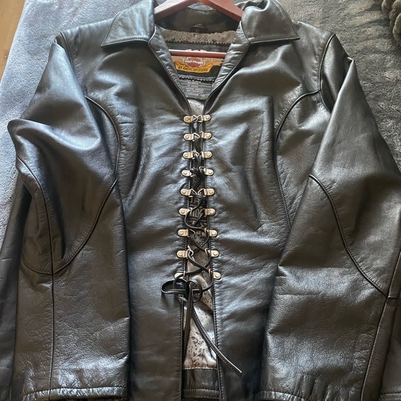 Harley-Davidson | Jackets & Coats | Harley Davidson Womens Lace Up ...